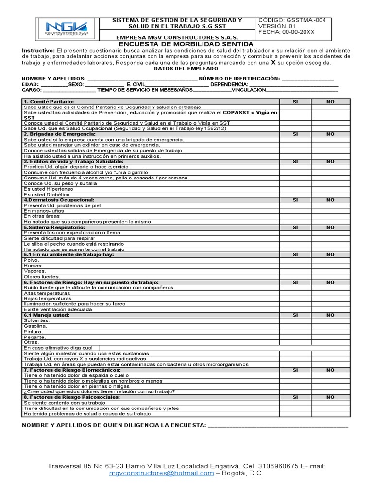 Encuesta de Morbilidad Sentida v1 | PDF | Salud pública | Medicina