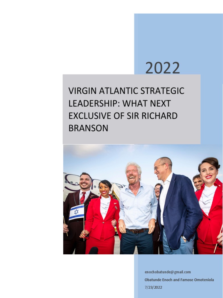 Virgin Atlantic's Future Without Branson | PDF | Leadership | Strategic ...