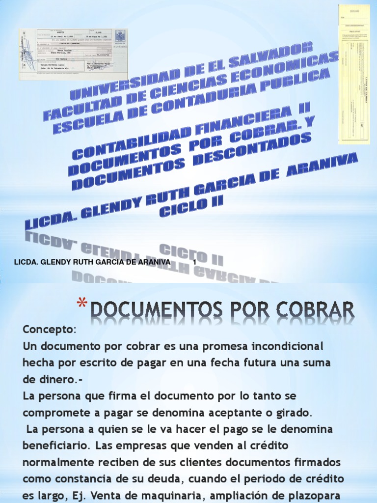 Documentos Por Cobrar | PDF | Bancos | Interés