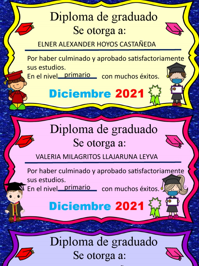 Diplomas de Graduados 6to | PDF