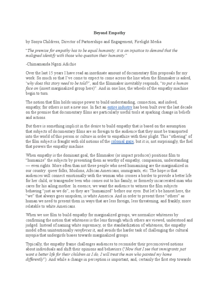 Beyond Empathy | Download Free PDF | Empathy