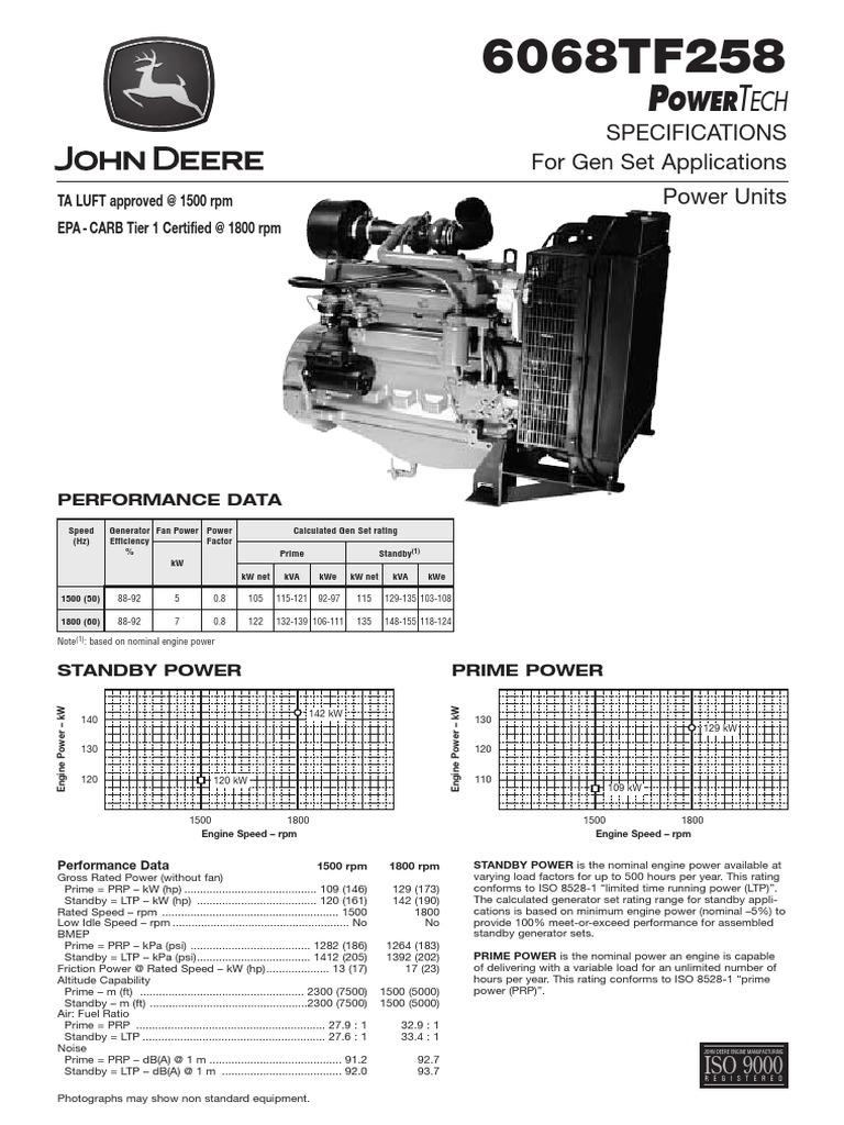 Powertech Specifications for Gen Set Applications | PDF | Internal ...