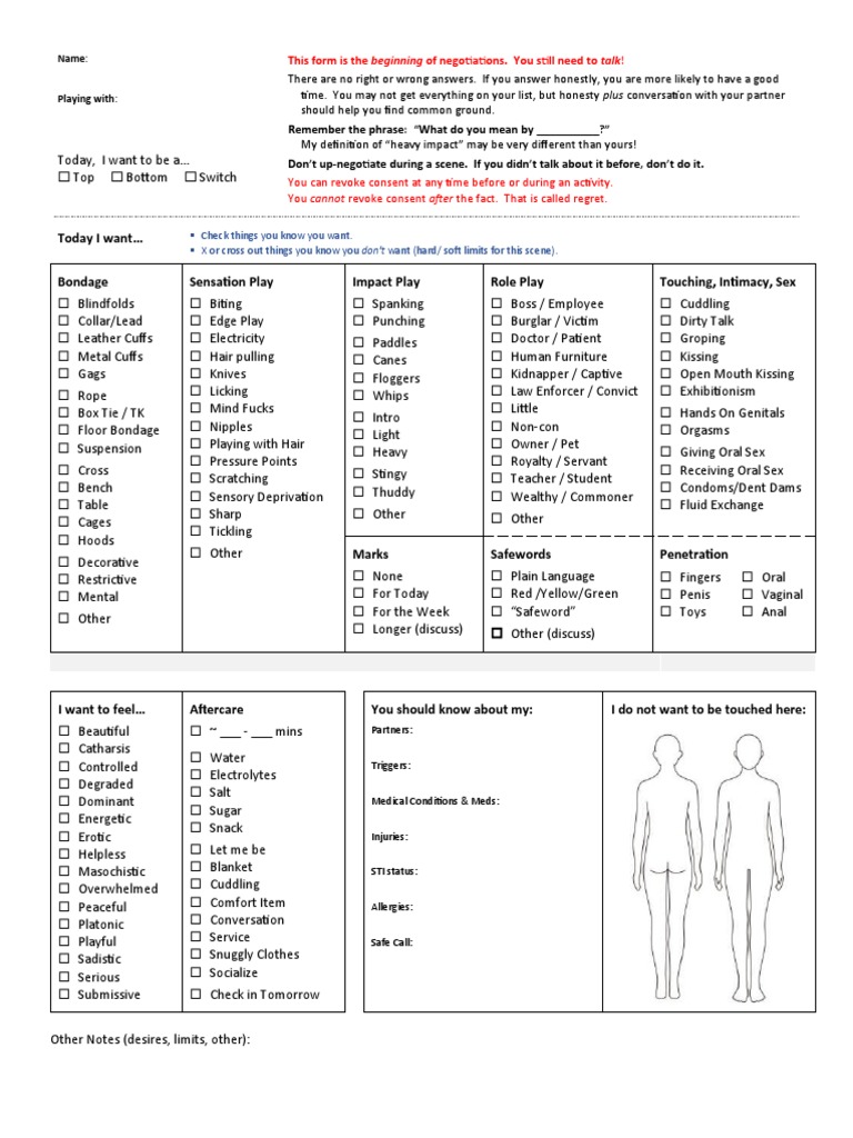 Negotiation Starter v2.1 General Rope TheDuchy | PDF | Oral Sex ...