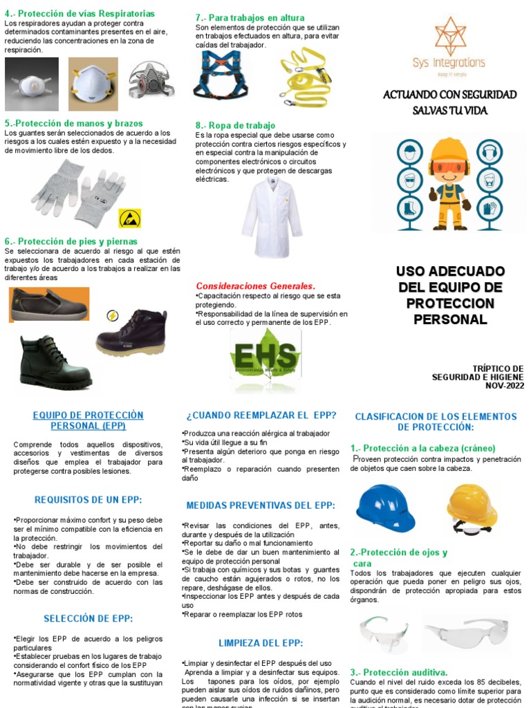 Triptico-Uso-de-Epp SYS | PDF