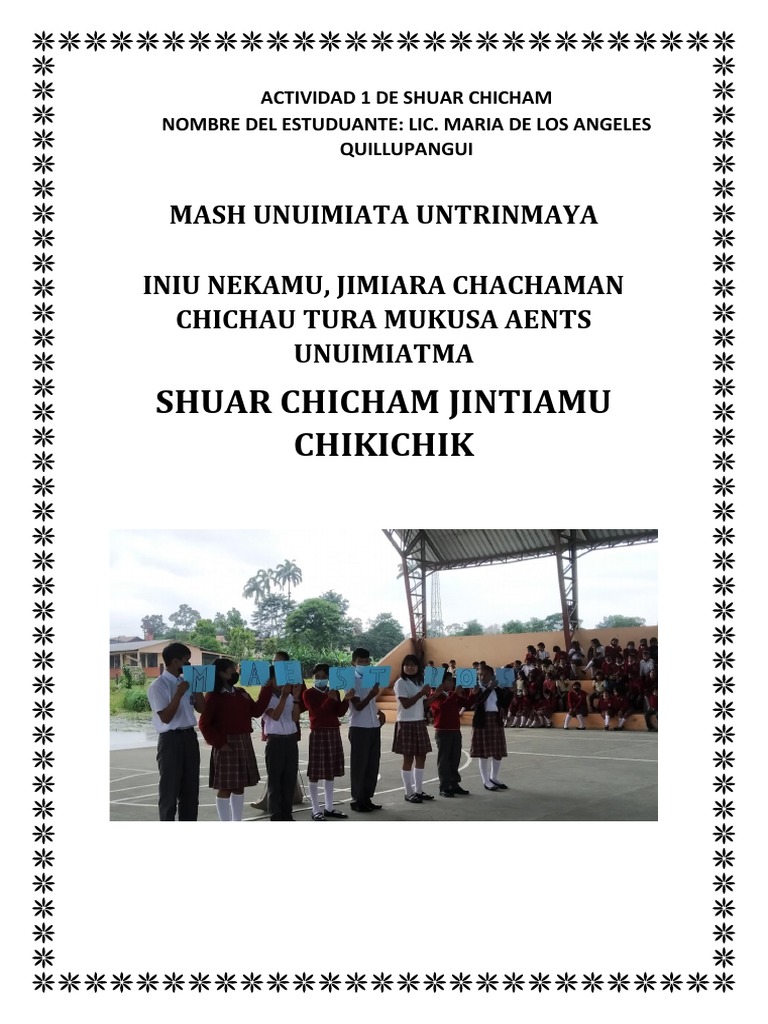 Actividad 1 de Shuar Chicham | PDF