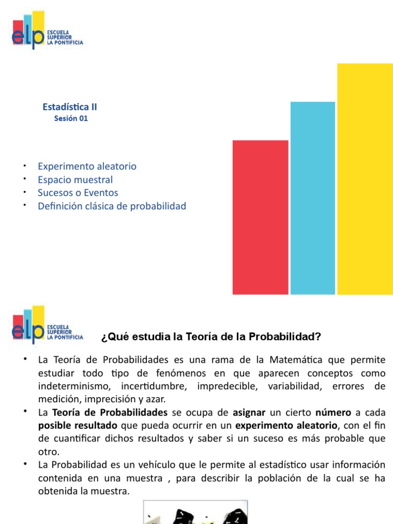 Sesión N° 01 - Elementos de Probabilidades - Definiciones Generales | PDF | Aleatoriedad ...