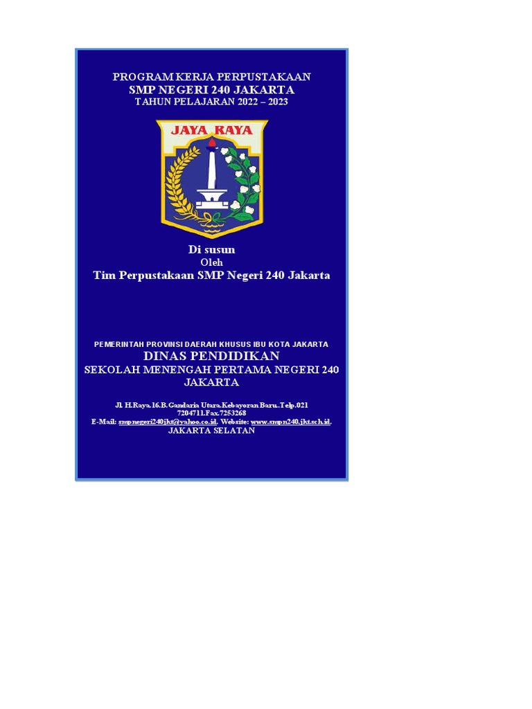 Program Kerja Perpustakaan 2022-2023 Kartika (1.) | PDF