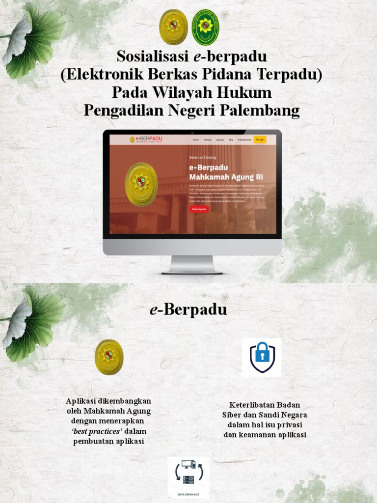 Powerpoint Sosialisasi E-Berpadu | PDF