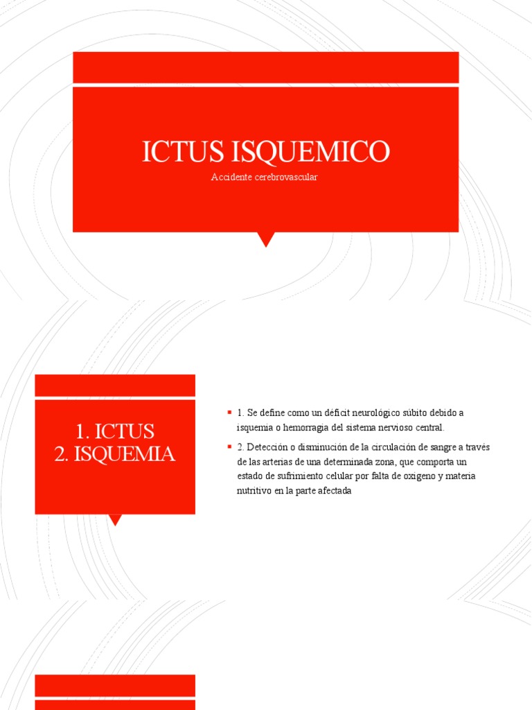 Ictus Isquémico: Síntomas y Tratamiento | PDF | Carrera | Isquemia