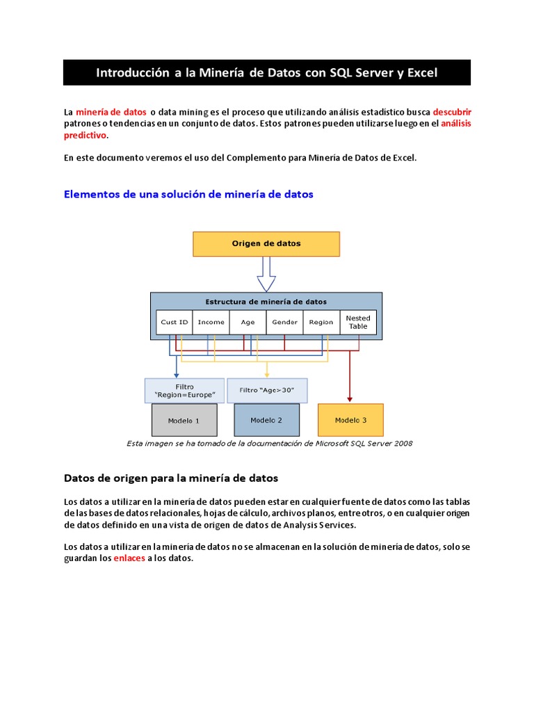 Introducción A La Minería de Datos Con SQL Server y Excel v3 - 201711 ...