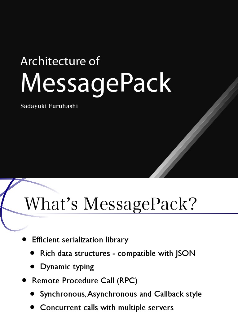MessagePack Architecture Overview | PDF | Integer (Computer Science) | Json