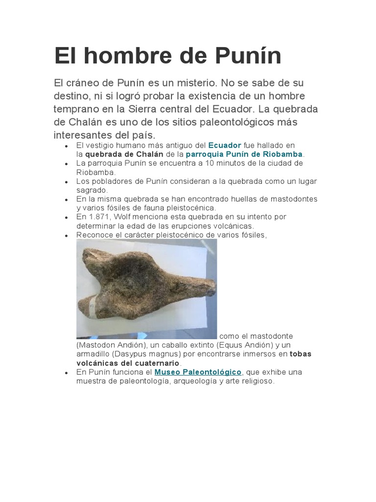 El Hombre de Punín | PDF