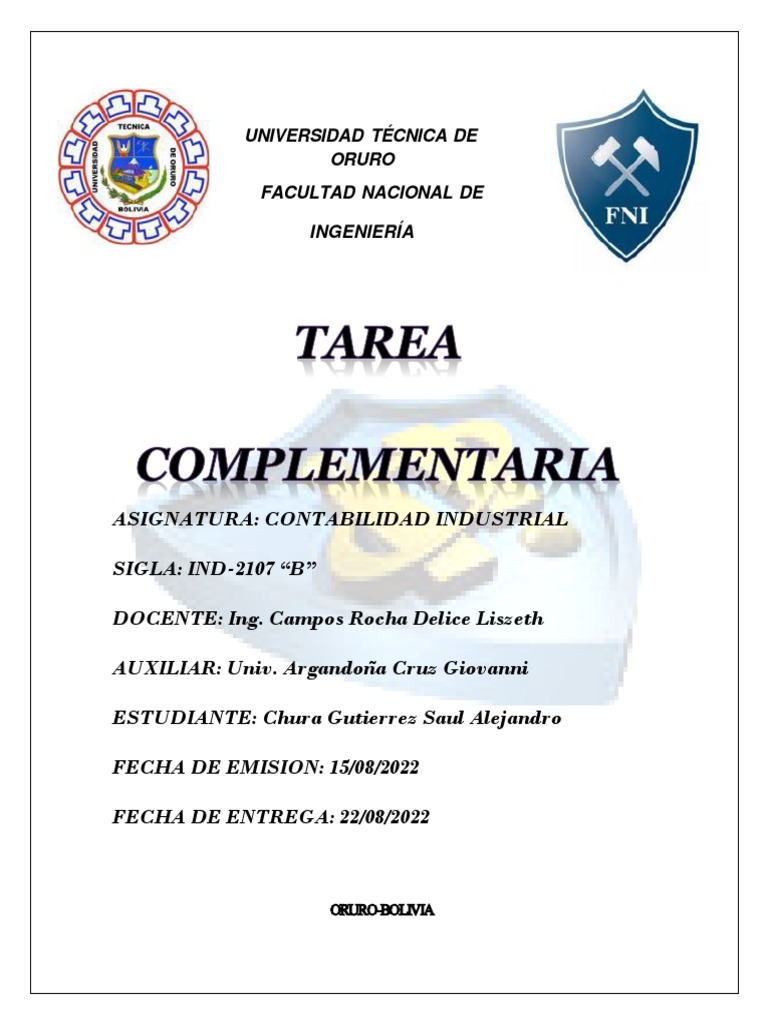 Tarea Complementaria 1 de Cont | PDF | Sociedad de responsabilidad limitada | Contabilidad