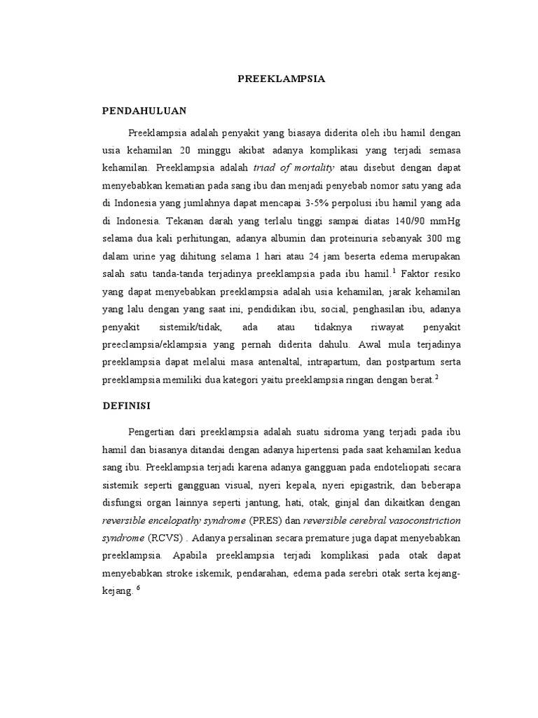Preeklamsia 1 | PDF