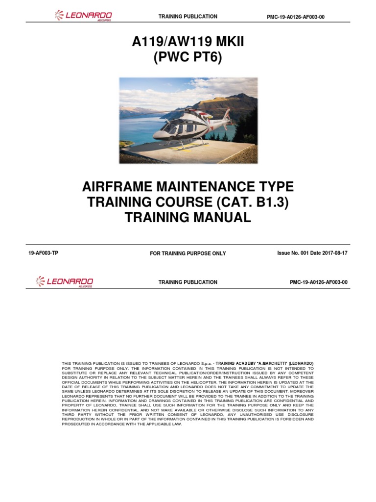 A119/AW119 MKII (PWC PT6) : PMC-19-A0126-AF003-00 Training Publication ...