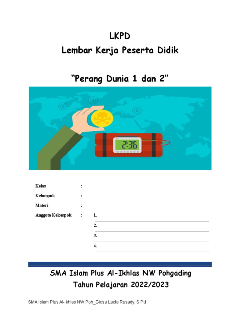 LKPD Perang Dunia - Model PJBL | PDF