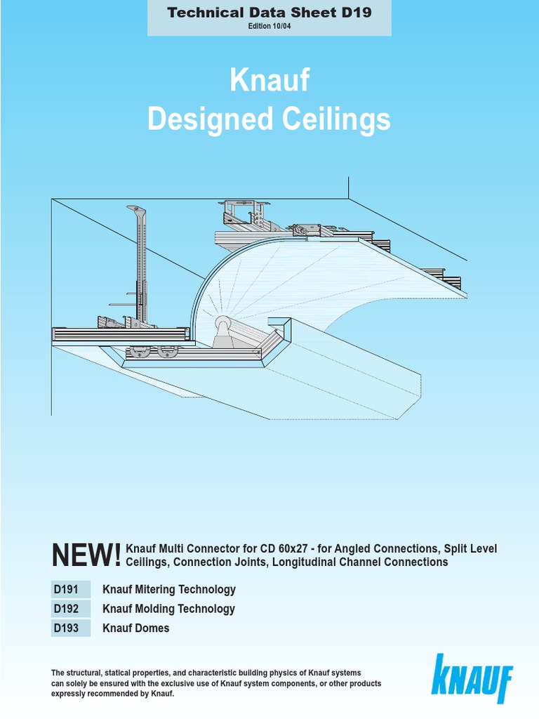 Knauf Designed Ceilings | PDF | Drywall | Screw