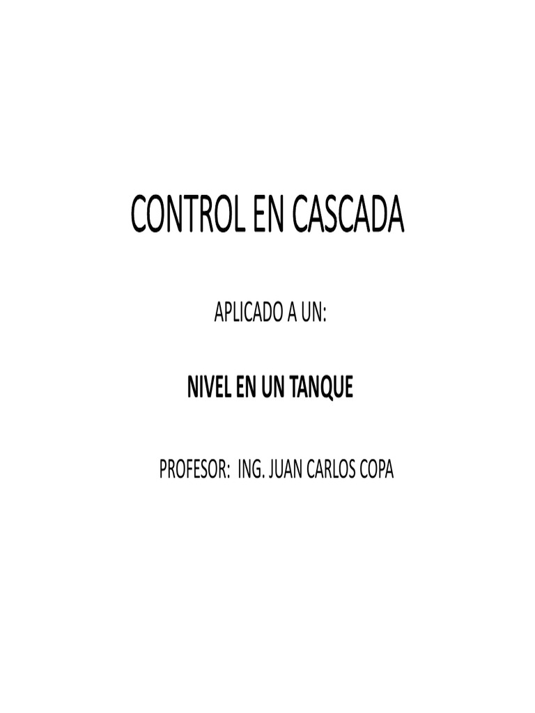 INTRODUCCION CONTROL EN CASCADA Mas-2 | PDF | Agua | Temperatura