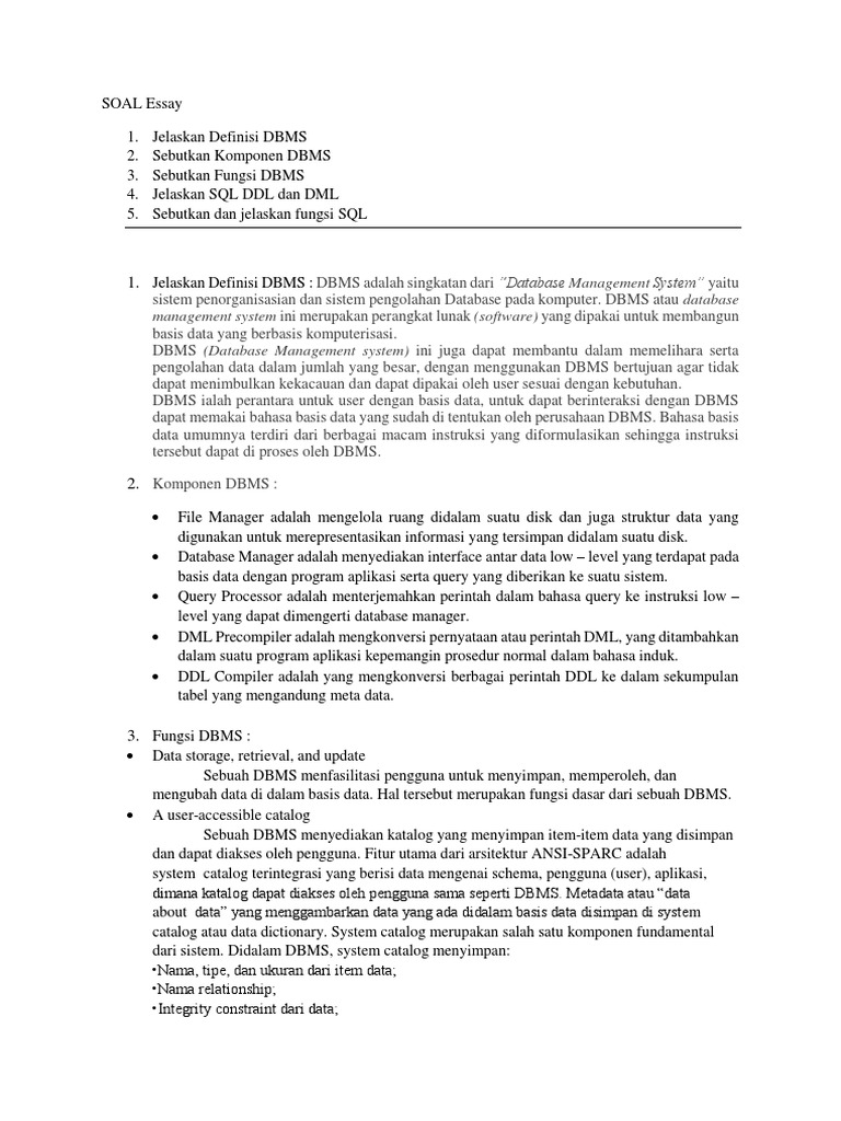 02tugas Essay 2 Database | PDF