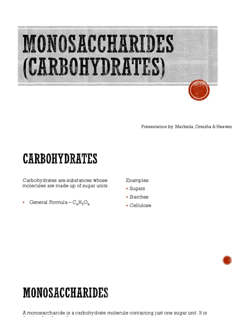 Monosaccharides Pdf