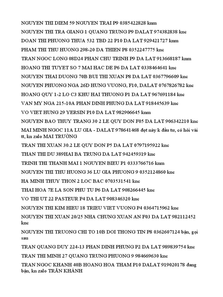 Data BDS | PDF | Vietnam | Vietnamese People