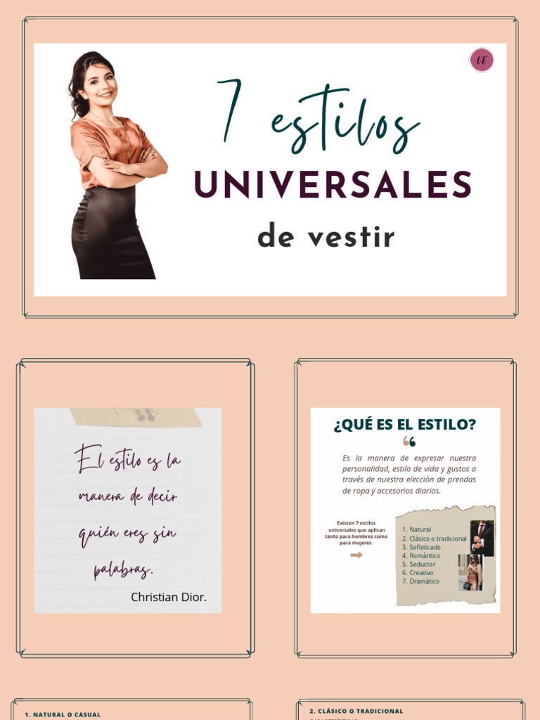 Ebook 7 Estilos Universales De Vestir Pdf Ropa Zapato