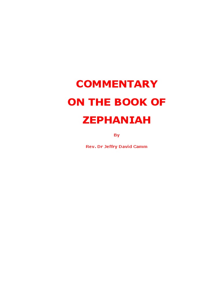 Commentary On The Book of Zephaniah | PDF | Philistines | Bible Content
