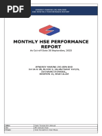Monthly HSE Performance Report | PDF | Microsoft Word | Safety