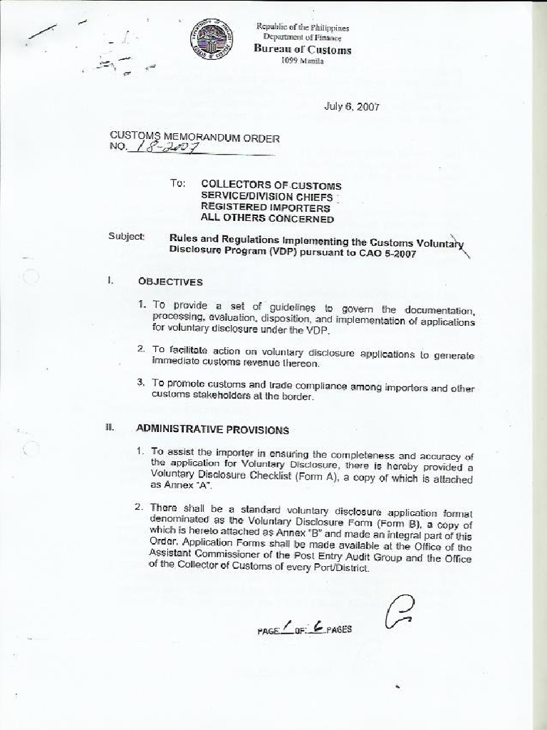 CMO 18 2007 Finals | PDF