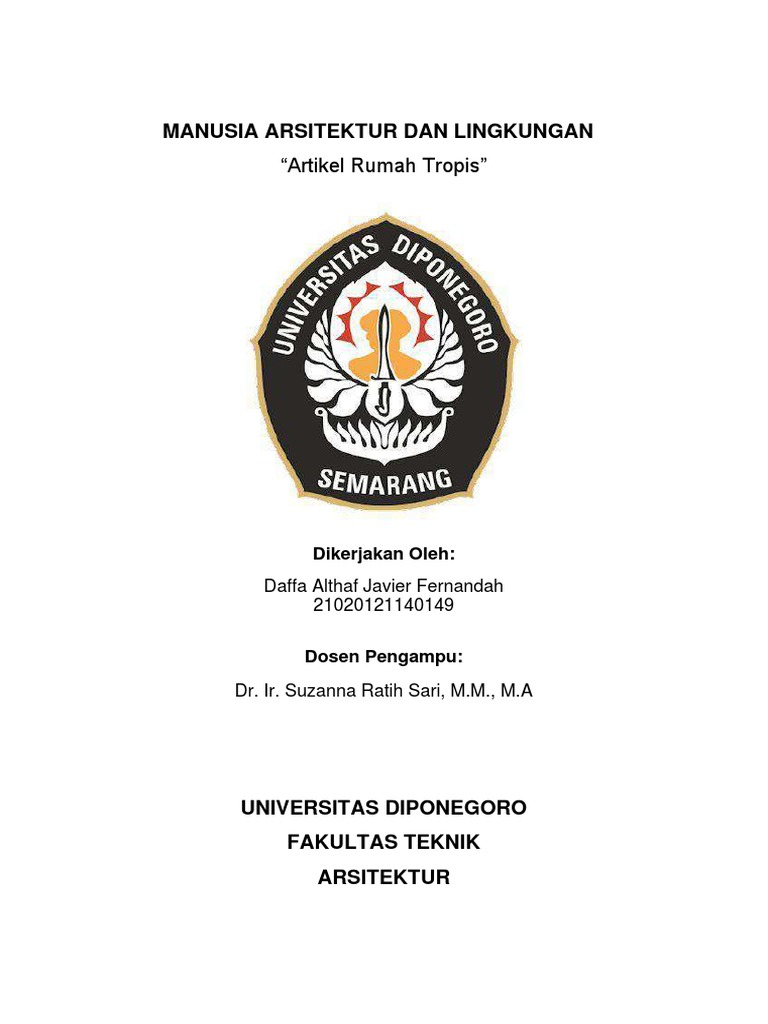 Daffa Althaf Javier Fernandah Artikel Rumah Tropis Pdf 