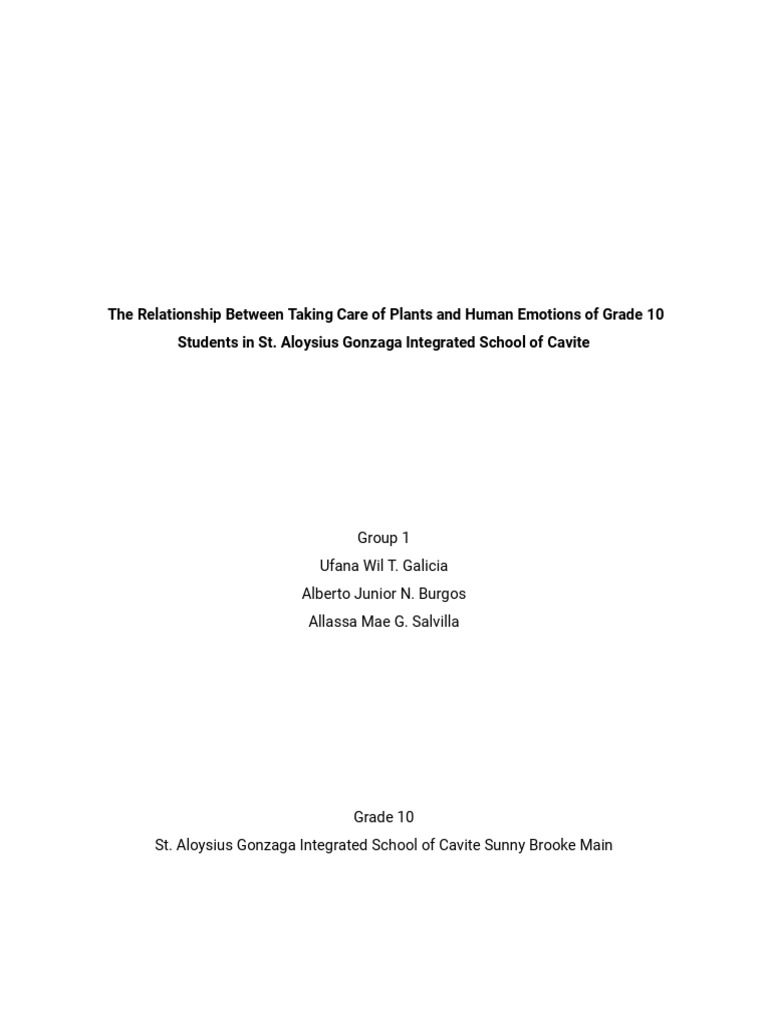Chapter 1 - Group 1 | PDF | Emotions | Mental Disorder