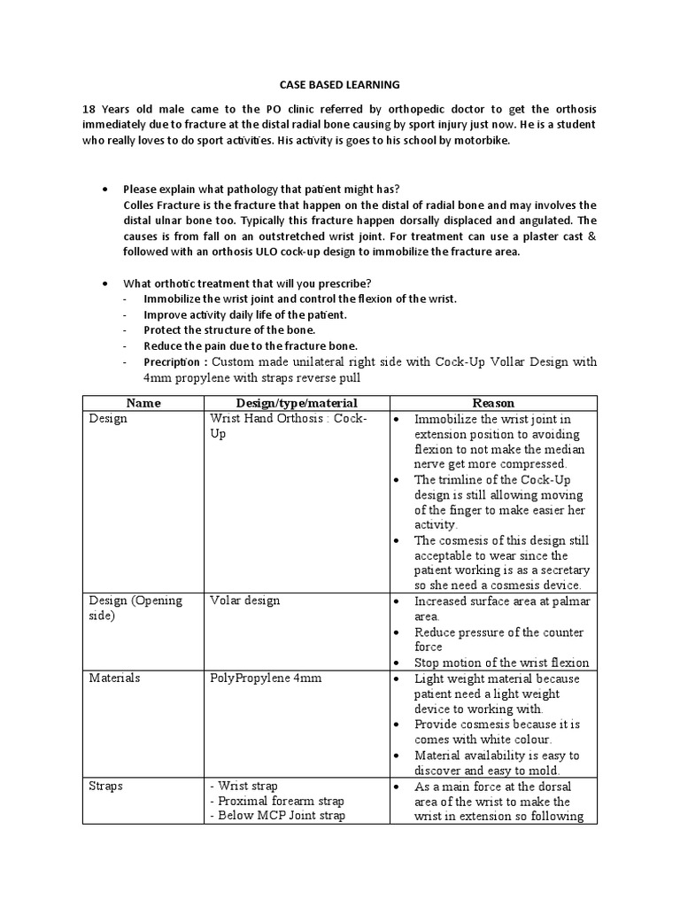 Case Based Learning Ulo | PDF | Anatomical Terms Of Motion | Hand