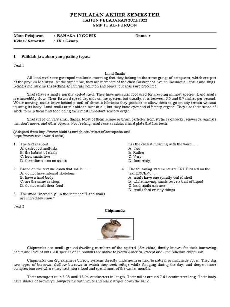 Pas Ix Genap 2021-2022 | PDF