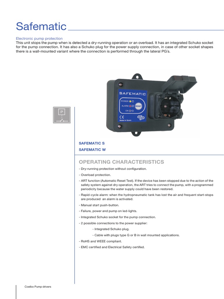 Safematic en | PDF | Ac Power Plugs And Sockets | Power Supply