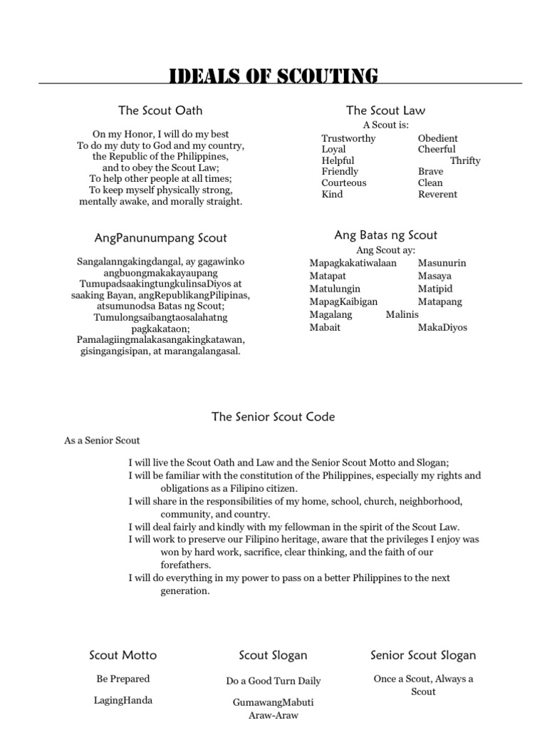 Ideals of Scouting | PDF