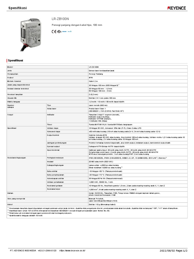 LR-ZB100N Datasheet | PDF