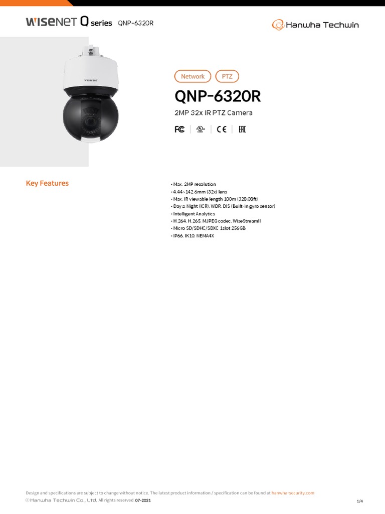 DataSheet QNP-6320R EN | PDF | Camera Lens | Zoom Lens