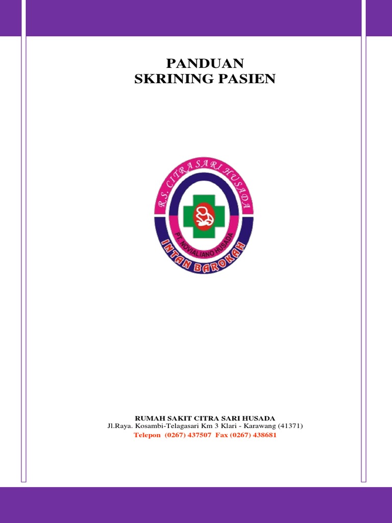 Panduan Lengkap Skrining Pasien di Rumah Sakit Citra Sari Husada | PDF