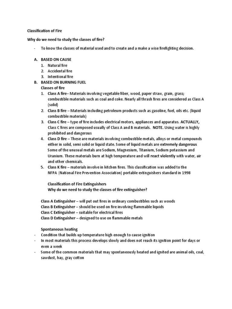 Fire Classification and Extinguisher Guide | PDF | Fires | Heat Transfer