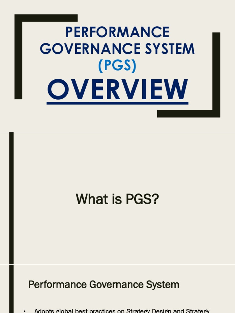 PGS Briefer | PDF | Governance | Warehouse