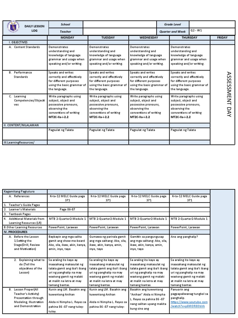 DLL MTB-2 Q2 | PDF | Grammar | Cognitive Science