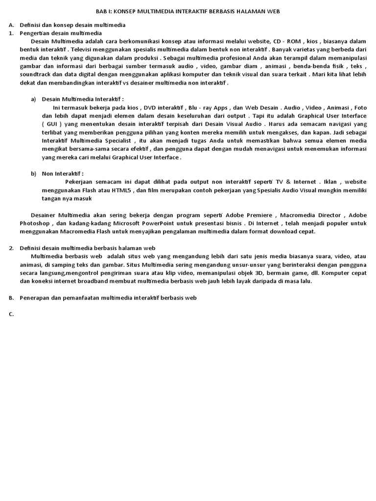 Definisi Desain Media Interaktif | PDF