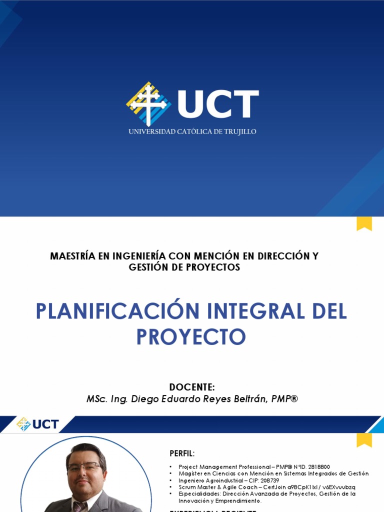 SESIÓN 1 - FUNDAMENTOS DE LA PLANIFICACIÓN INTEGRAL DE PROYECTOS.pdf | PDF | Gestión de ...