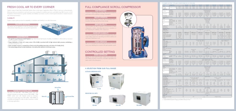 Fujiaire ducted air conditioner technical specifications | PDF ...