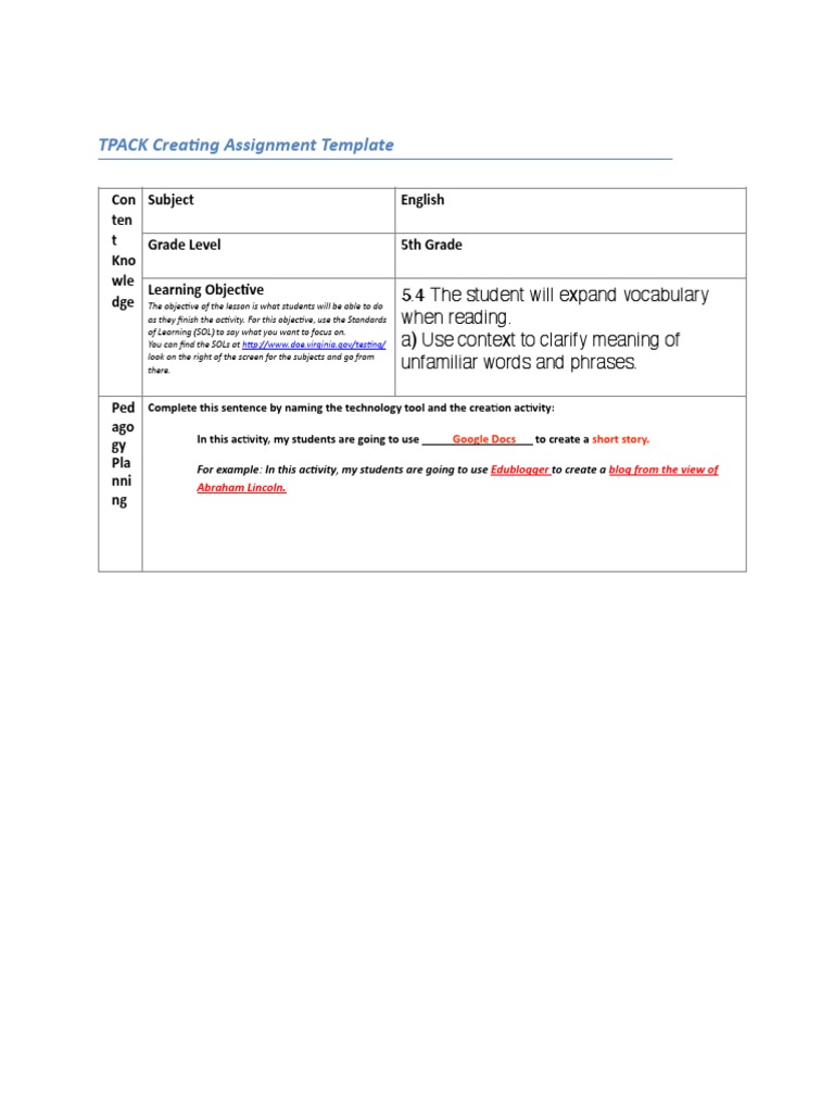 5th Grade Lesson Plan | PDF