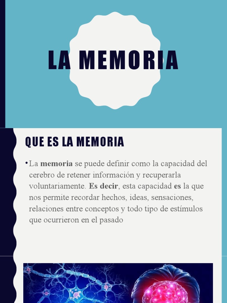 Definición De La Memoria , Concepto de memoria: ¿Que es?, Ejemplos y ...