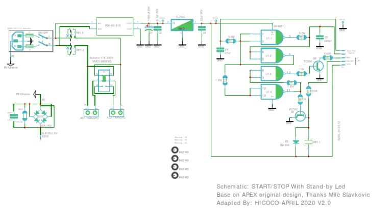 Schematic APEX START STOP VERSION 2.0 RF | PDF