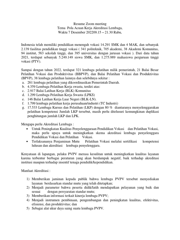 Resume Zoom Meeting 71222 | PDF