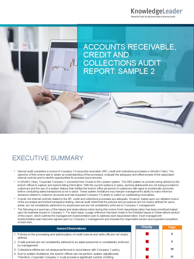 Accounts Receivable Audit Findings Report | PDF | Internal Control | Audit