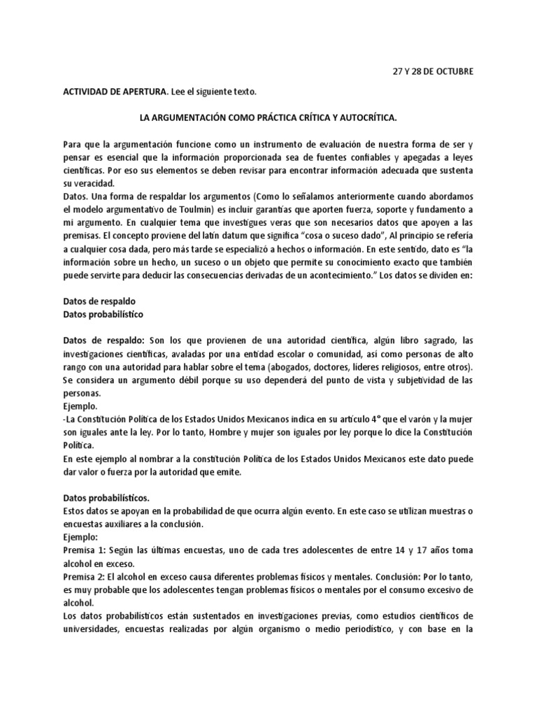 La Argumentacion Como Practica Critica y Autocritica | PDF | Argumento ...